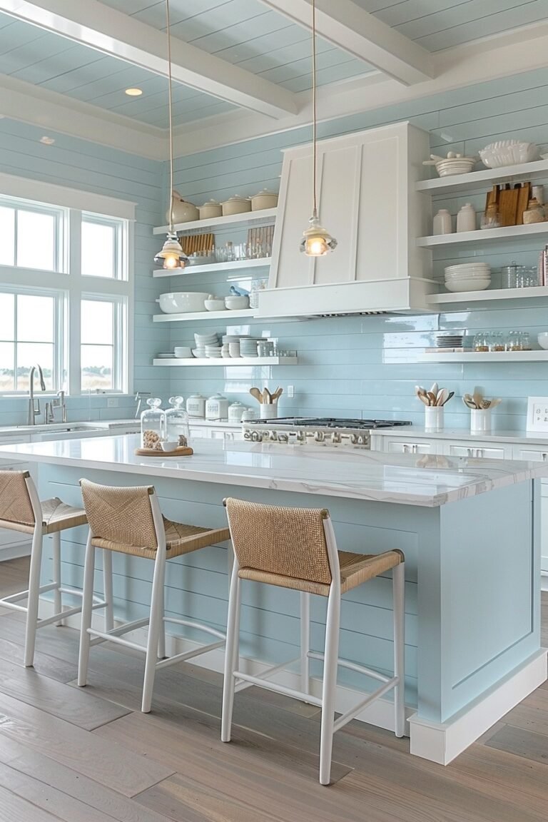 29 Coastal Kitchen Ideas To Bring Seaside Charm Into Your Cooking Space ...