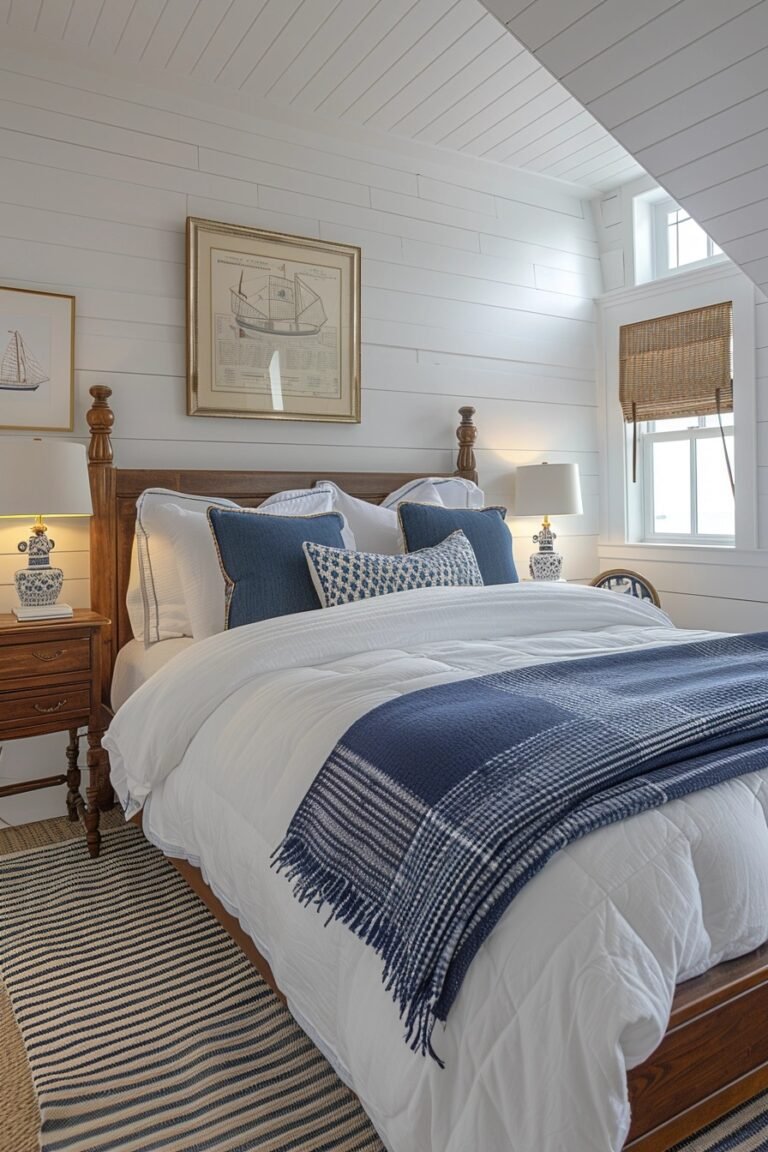 29 Coastal Preppy Bedroom Ideas For Elegant Beach Vibes - Learn California