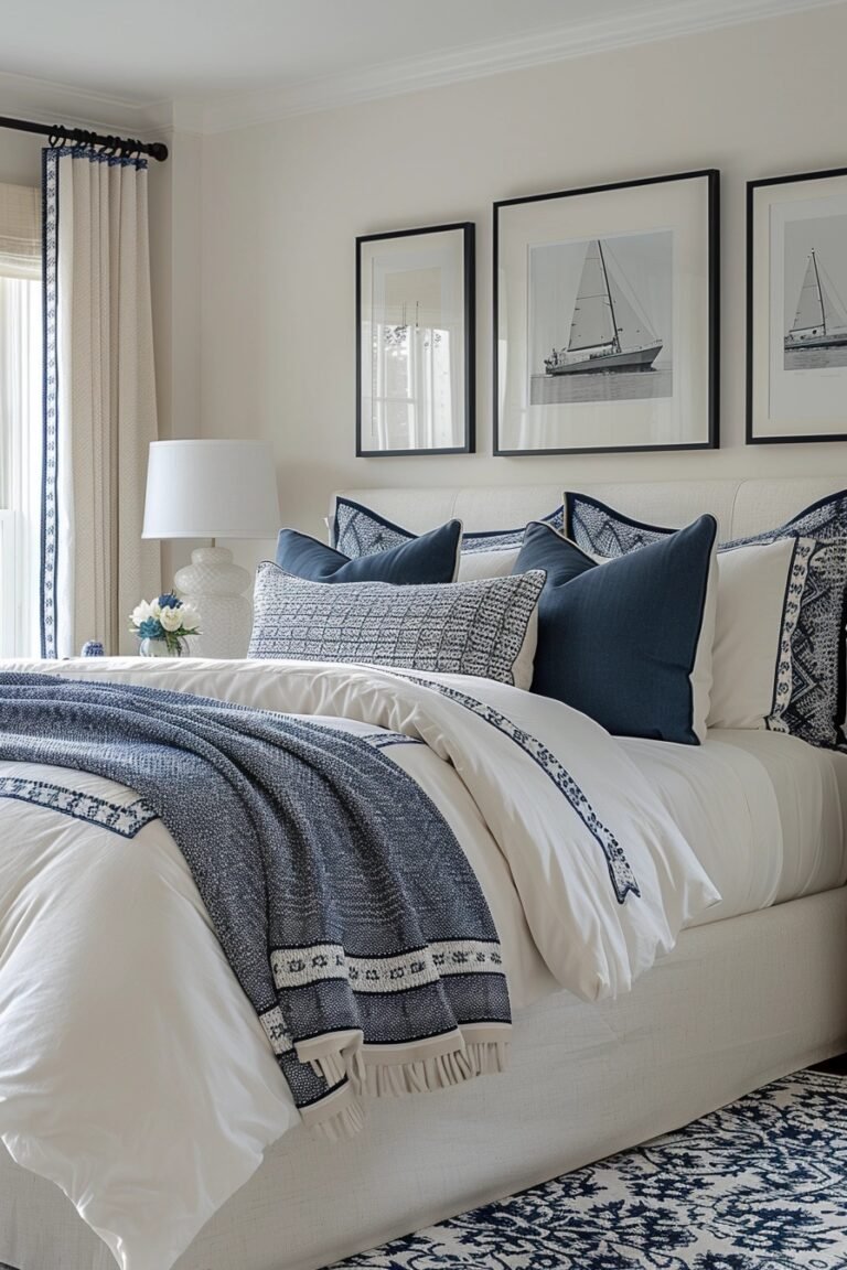 29 Coastal Preppy Bedroom Ideas For Elegant Beach Vibes - Learn California
