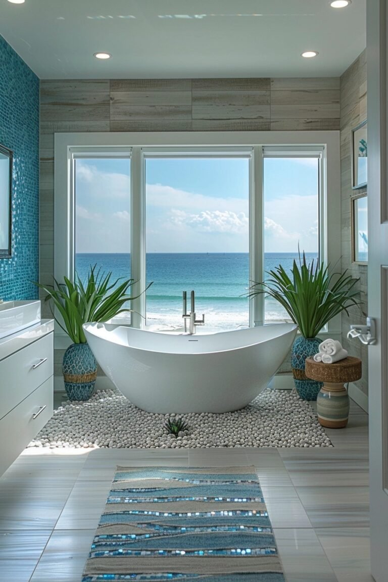 29 Coastal Modern Bathroom Ideas For A Chic Ocean Feel - Learn California