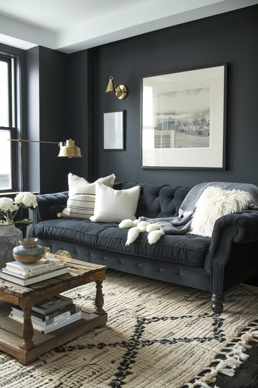 29 Dark Grey Couch Living Room Ideas For A Timeless Aesthetic - Learn ...