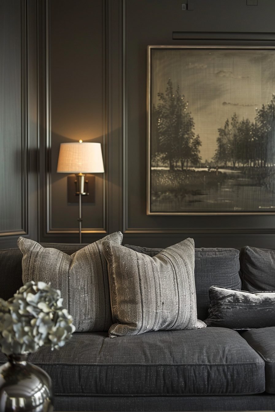 29 Dark Grey Couch Living Room Ideas For A Timeless Aesthetic - Learn ...