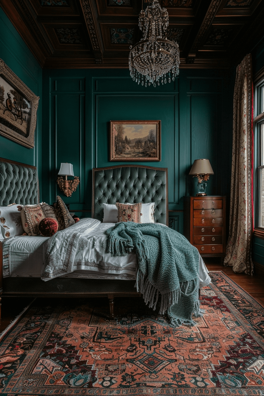 29 Dark Teal Bedroom Ideas - Learn California