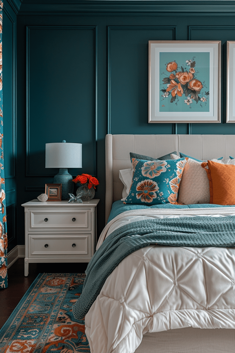 29 Dark Teal Bedroom Ideas - Learn California