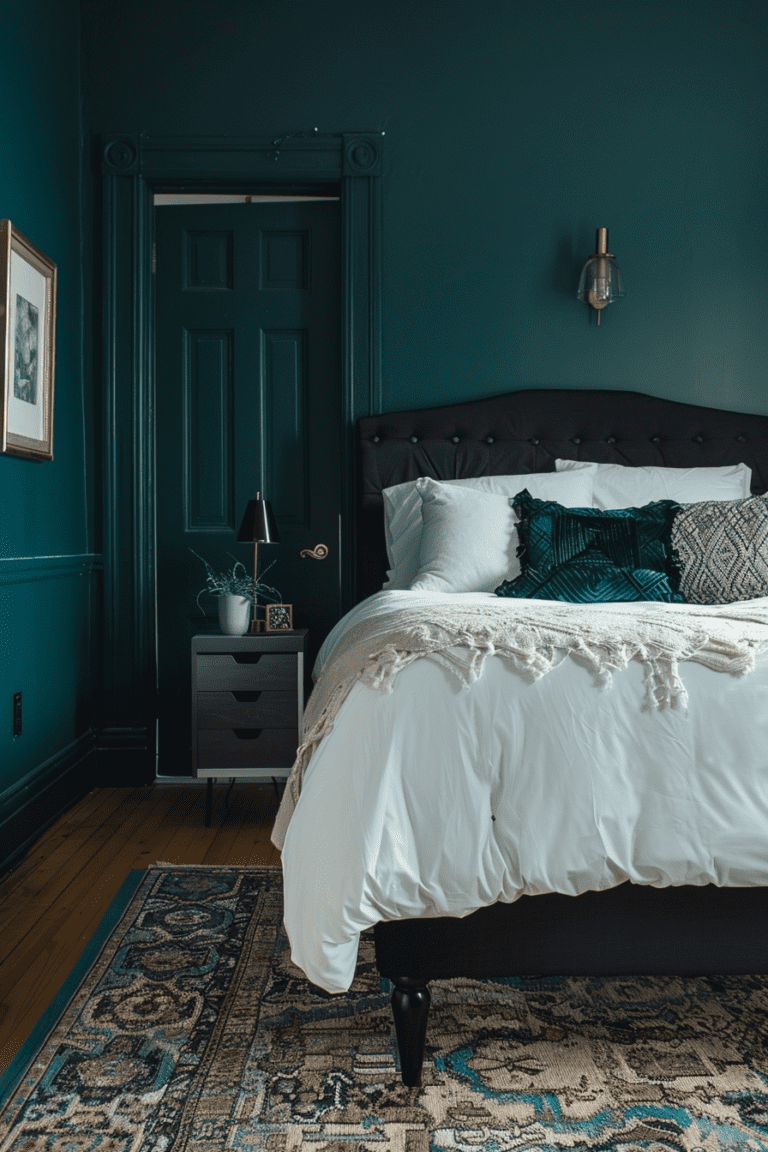 29 Dark Teal Bedroom Ideas - Learn California