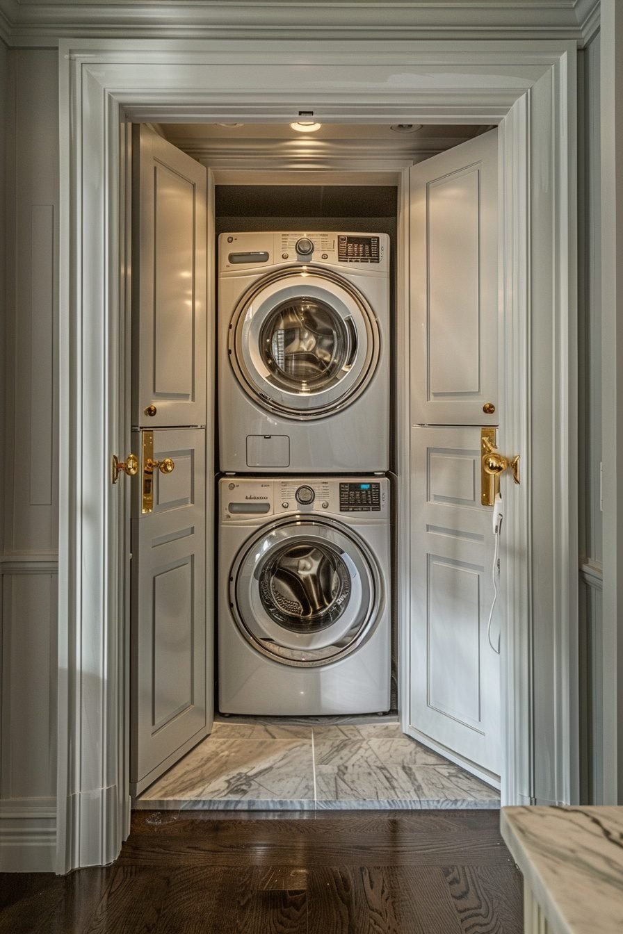 29 Stacked Laundry Room Ideas To Create A Compact And Efficient Space ...