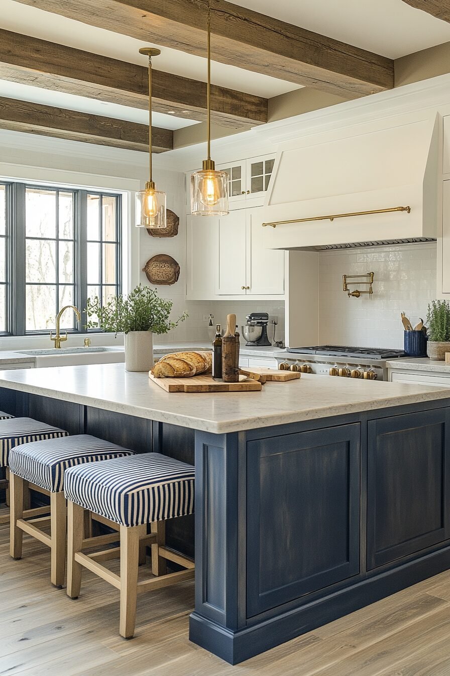 29 Coastal Farmhouse Kitchen Ideas To Merge Seaside Charm With Country ...