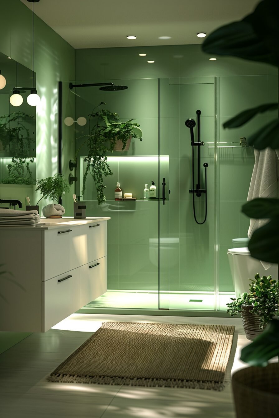 29 Green Bathroom Decor Ideas To Transform Your Space With Earthy ...