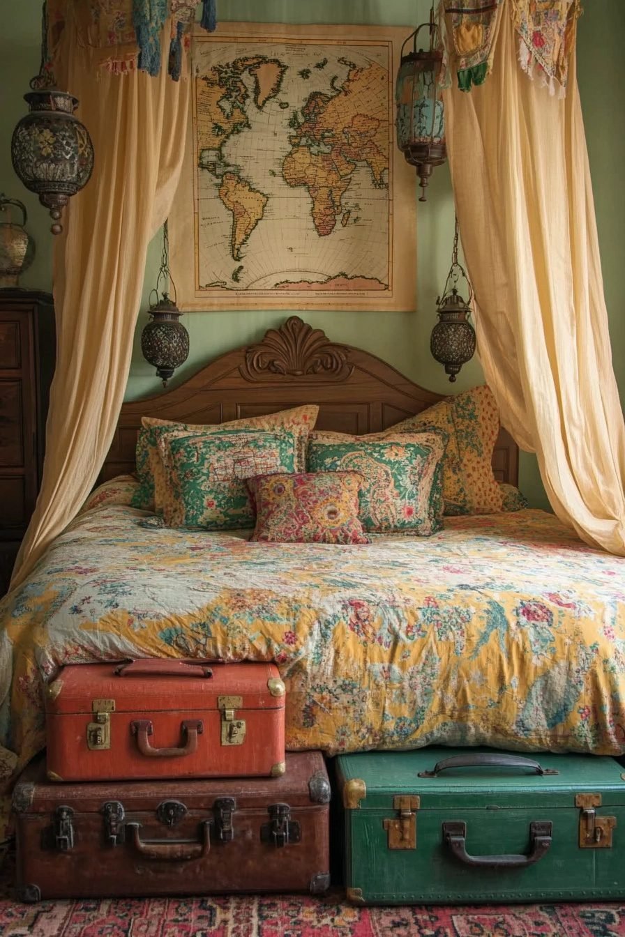 29 Boho Bedroom Vintage Decor Ideas That Blend Retro Charm With ...