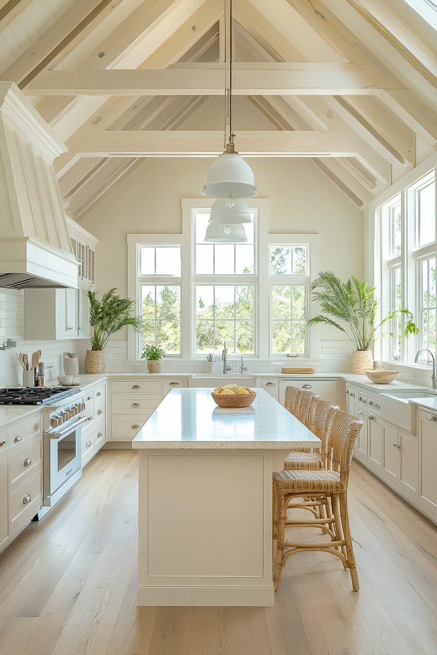 29 Coastal Farmhouse Kitchen Ideas To Merge Seaside Charm With Country ...