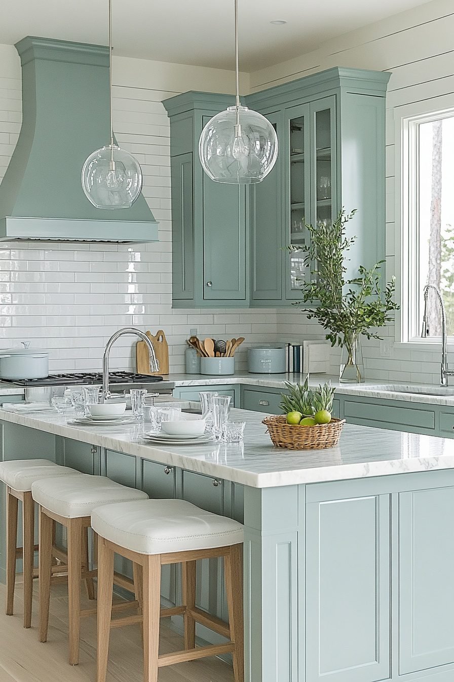 29 Coastal Farmhouse Kitchen Ideas To Merge Seaside Charm With Country ...