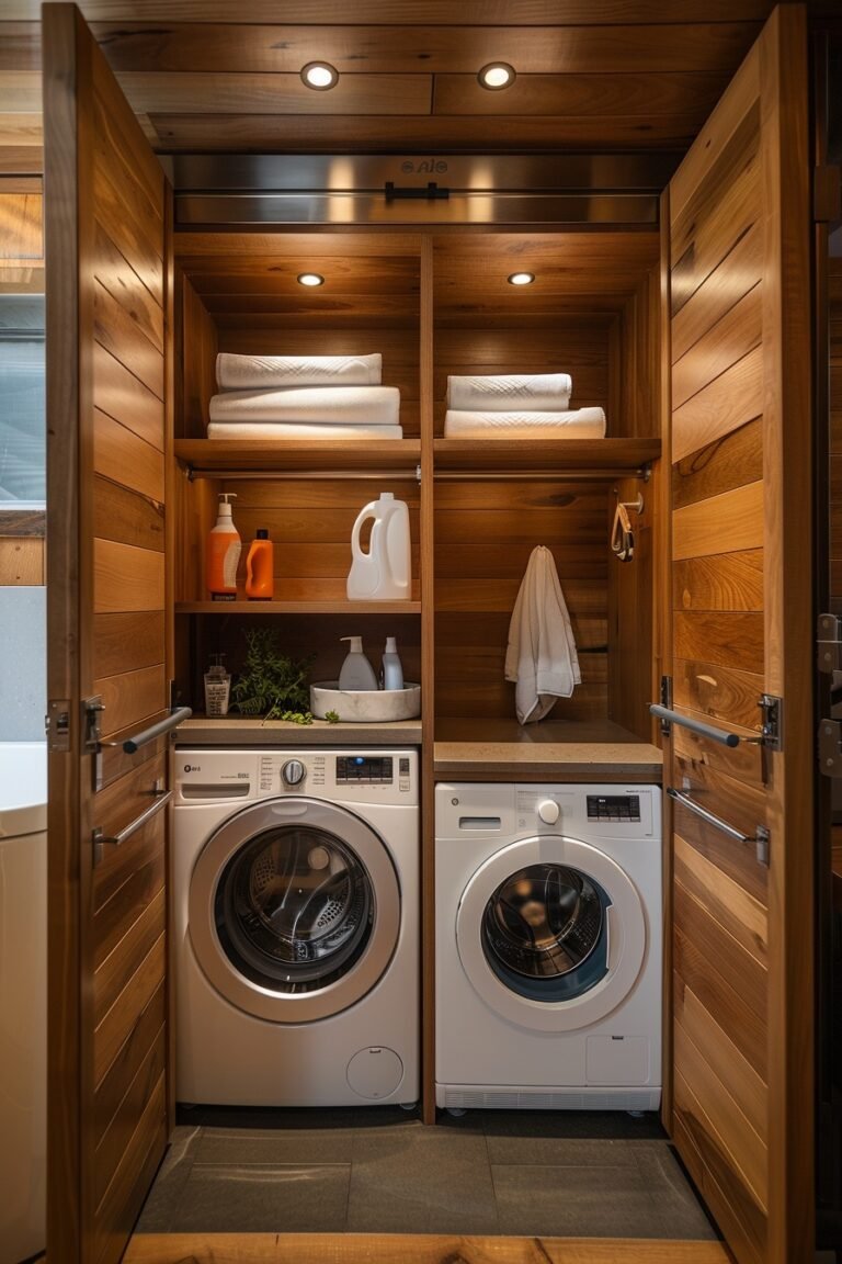 29 Stacked Laundry Room Ideas To Create A Compact And Efficient Space ...