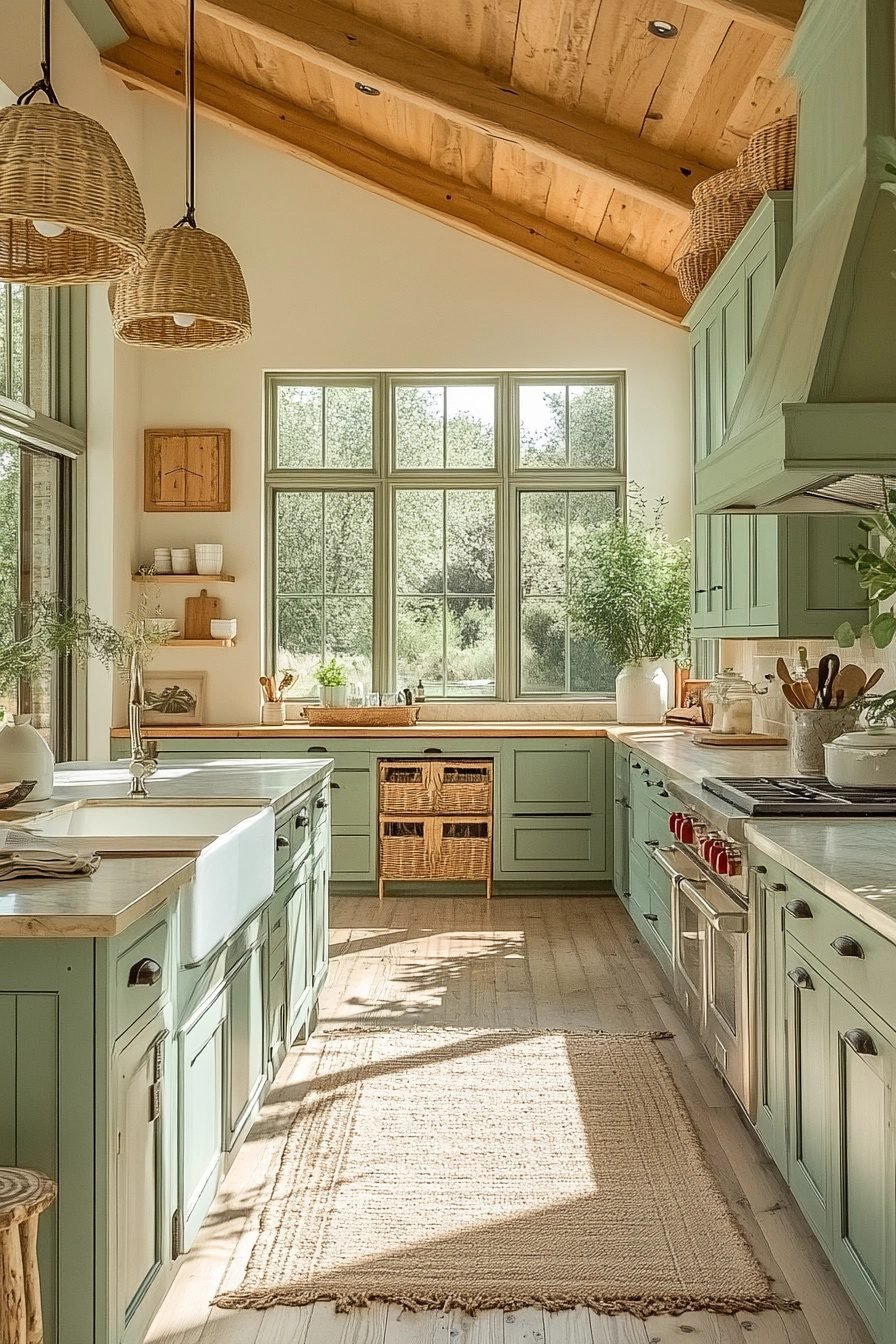 29 Green Kitchen Designs To Add A Touch Of Elegance And Freshness ...