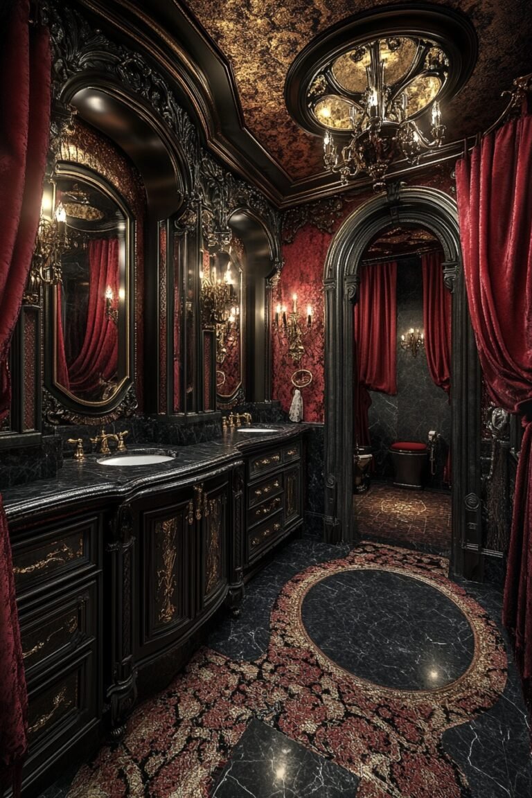 29 Western Gothic Bathroom Ideas To Create A Dark And Dramatic Retreat ...