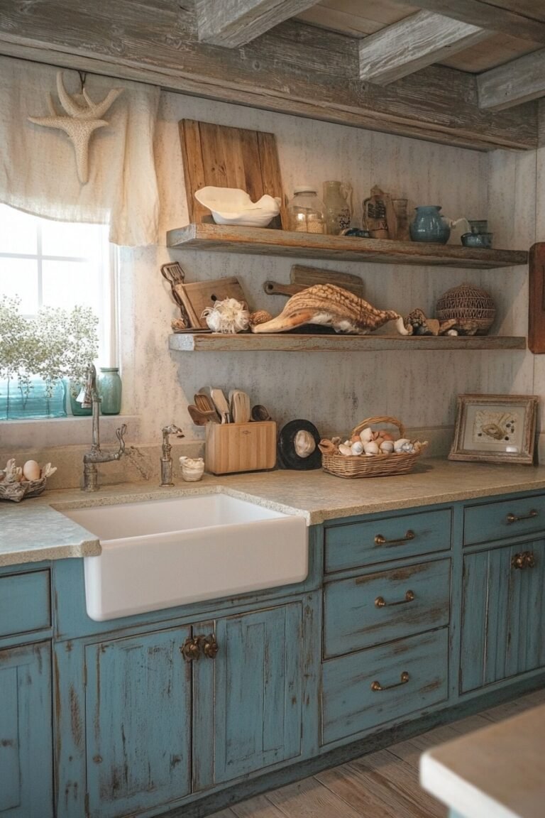 29 Coastal Boho Kitchen Ideas To Blend Beachy And Bohemian Styles ...