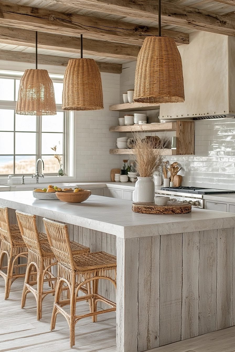 29 Coastal Boho Kitchen Ideas To Blend Beachy And Bohemian Styles ...