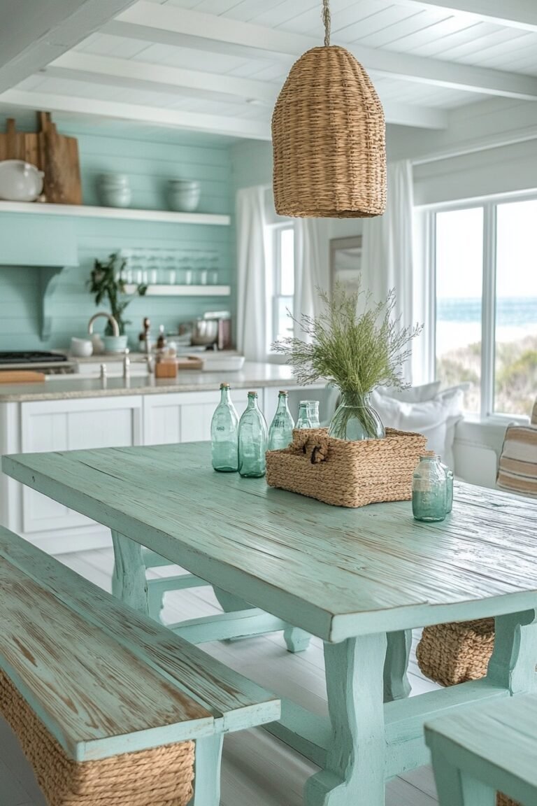 29 Coastal Boho Kitchen Ideas To Blend Beachy And Bohemian Styles ...