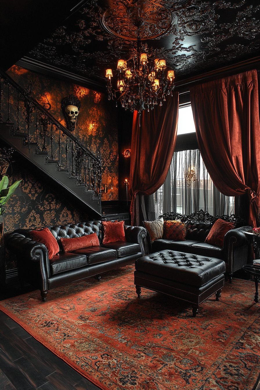 29 Western Gothic Living Room Ideas To Create A Moody And Cozy ...