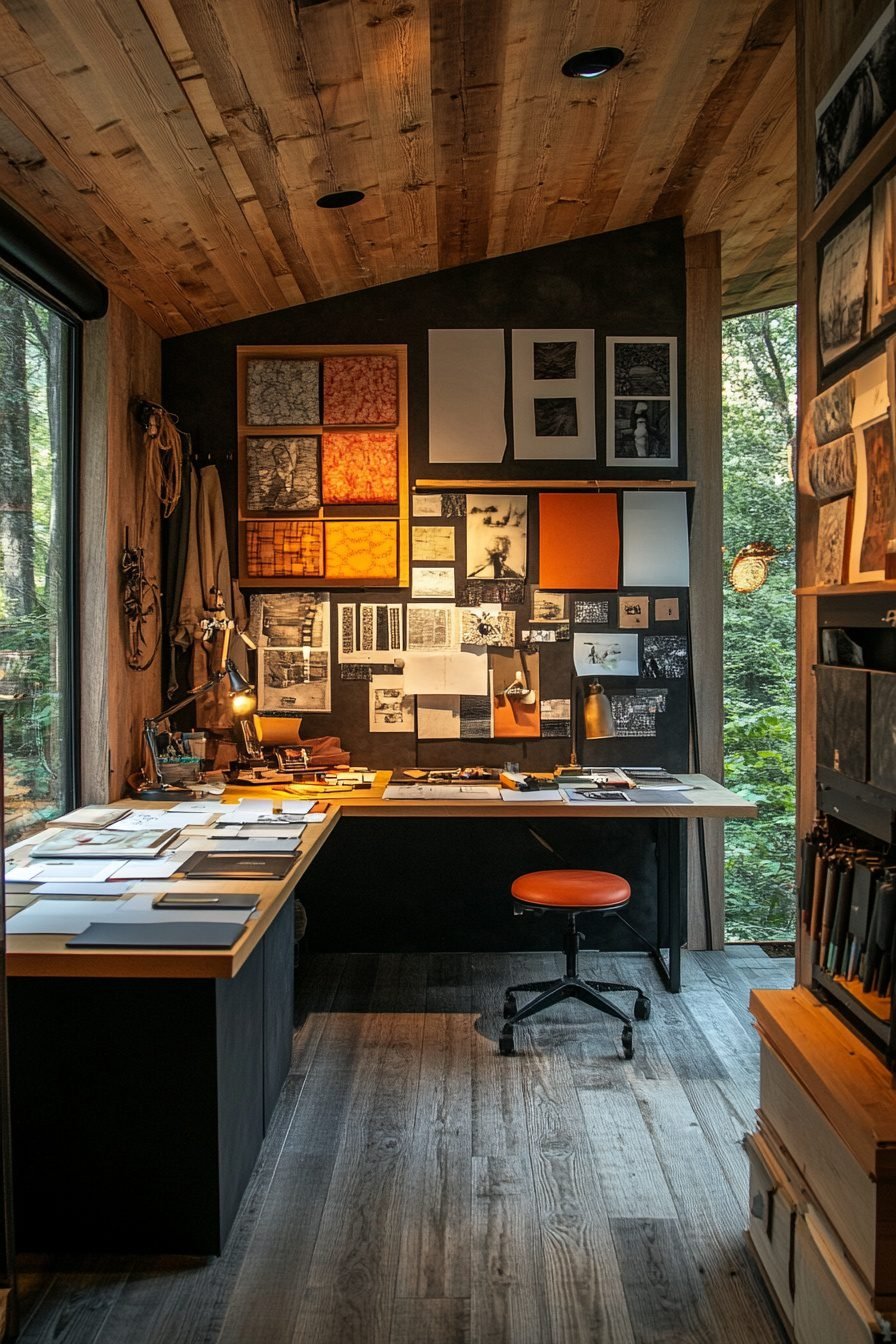 29 Small Cabin Interior Office Ideas For A Stylish And Organized ...