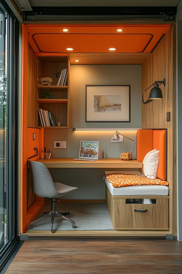 29 Small Cabin Interior Office Ideas For A Stylish And Organized ...