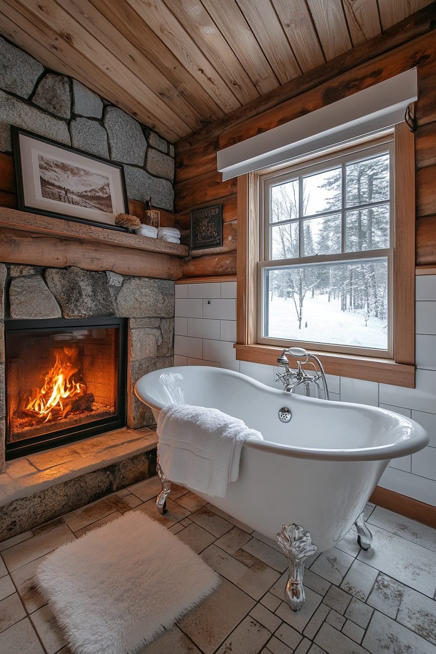 29 Small Log Cabin Interior Bathroom Ideas For A Relaxing And Efficient ...
