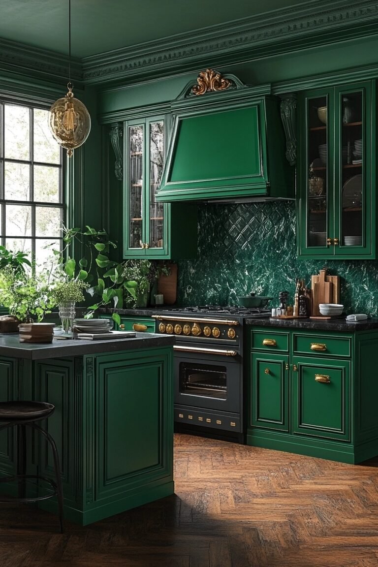 29 Green Kitchen Designs To Add A Touch Of Elegance And Freshness ...