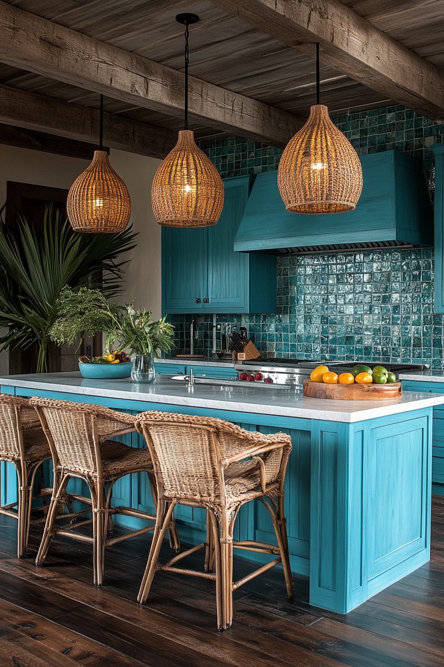 29 Coastal Boho Kitchen Ideas To Blend Beachy And Bohemian Styles ...