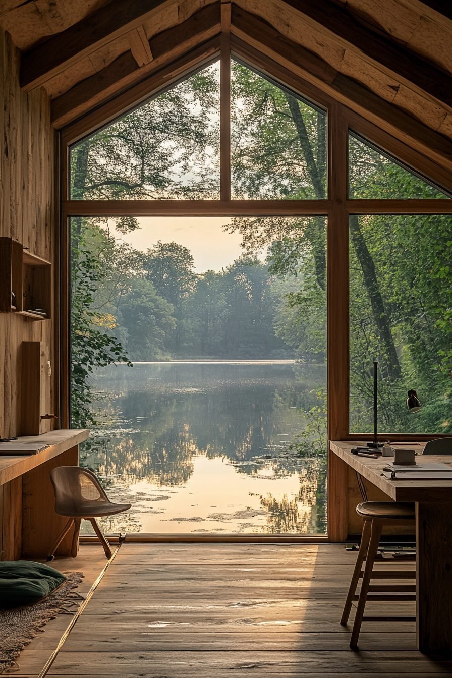 29 Small Cabin Interior Office Ideas For A Stylish And Organized ...