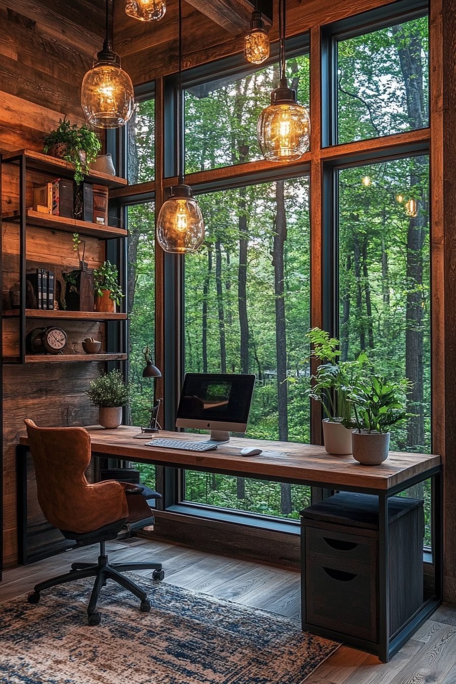 29 Small Cabin Interior Office Ideas For A Stylish And Organized ...