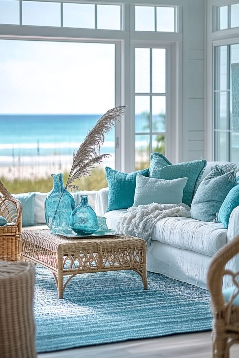 29 Beach Lounge Room Ideas To Make Your Home Feel Like A Beach Retreat ...