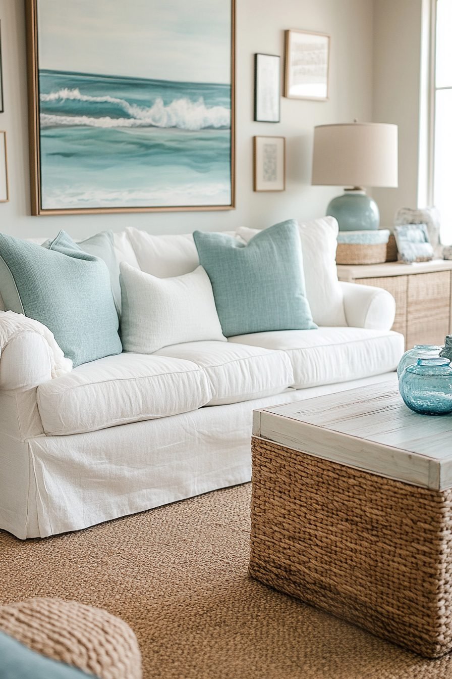 29 Beach Lounge Room Ideas To Make Your Home Feel Like A Beach Retreat ...