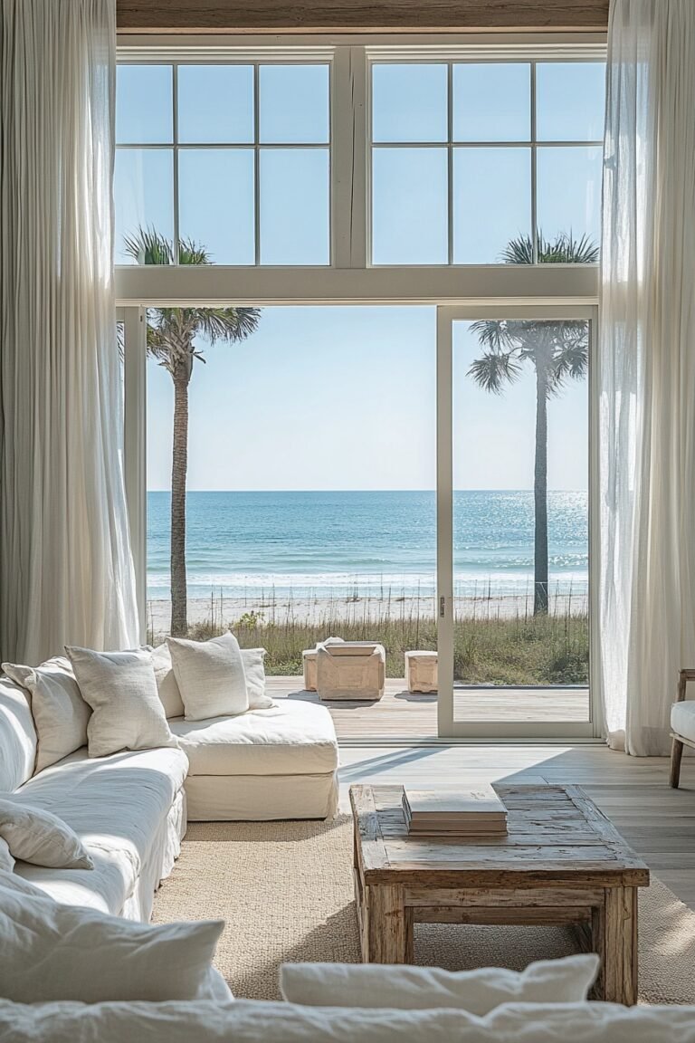 29 Beach Lounge Room Ideas To Make Your Home Feel Like A Beach Retreat ...