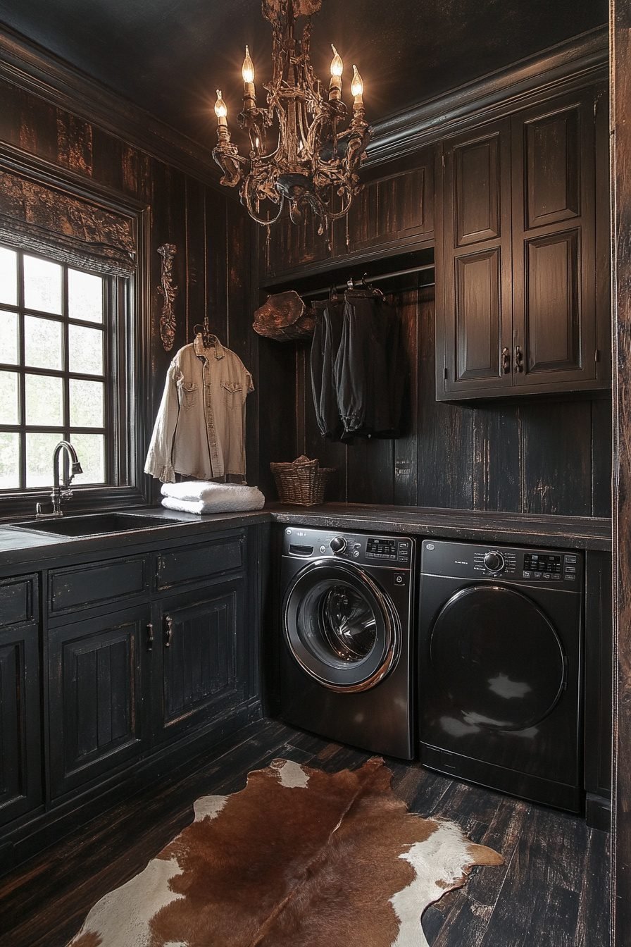 29 Western Gothic Laundry Room Ideas For A Rustic And Edgy Design ...