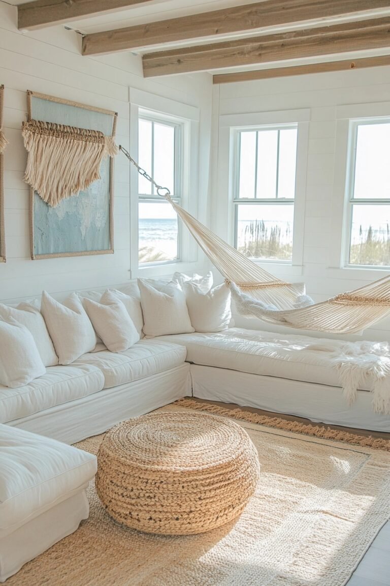 29 Beach Lounge Room Ideas To Make Your Home Feel Like A Beach Retreat ...