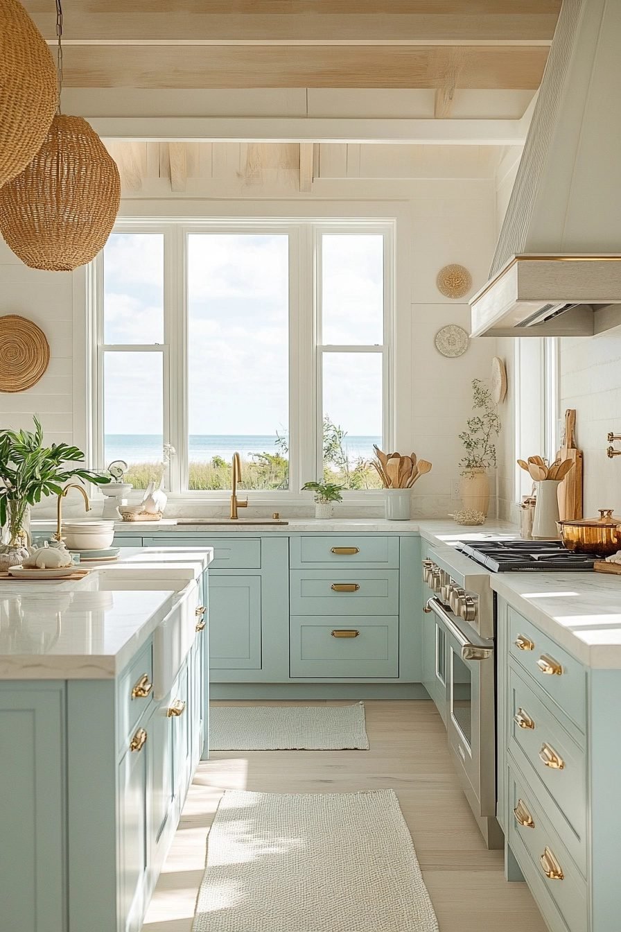 29 Coastal Preppy Kitchen Ideas To Elevate Your Cooking Space With ...