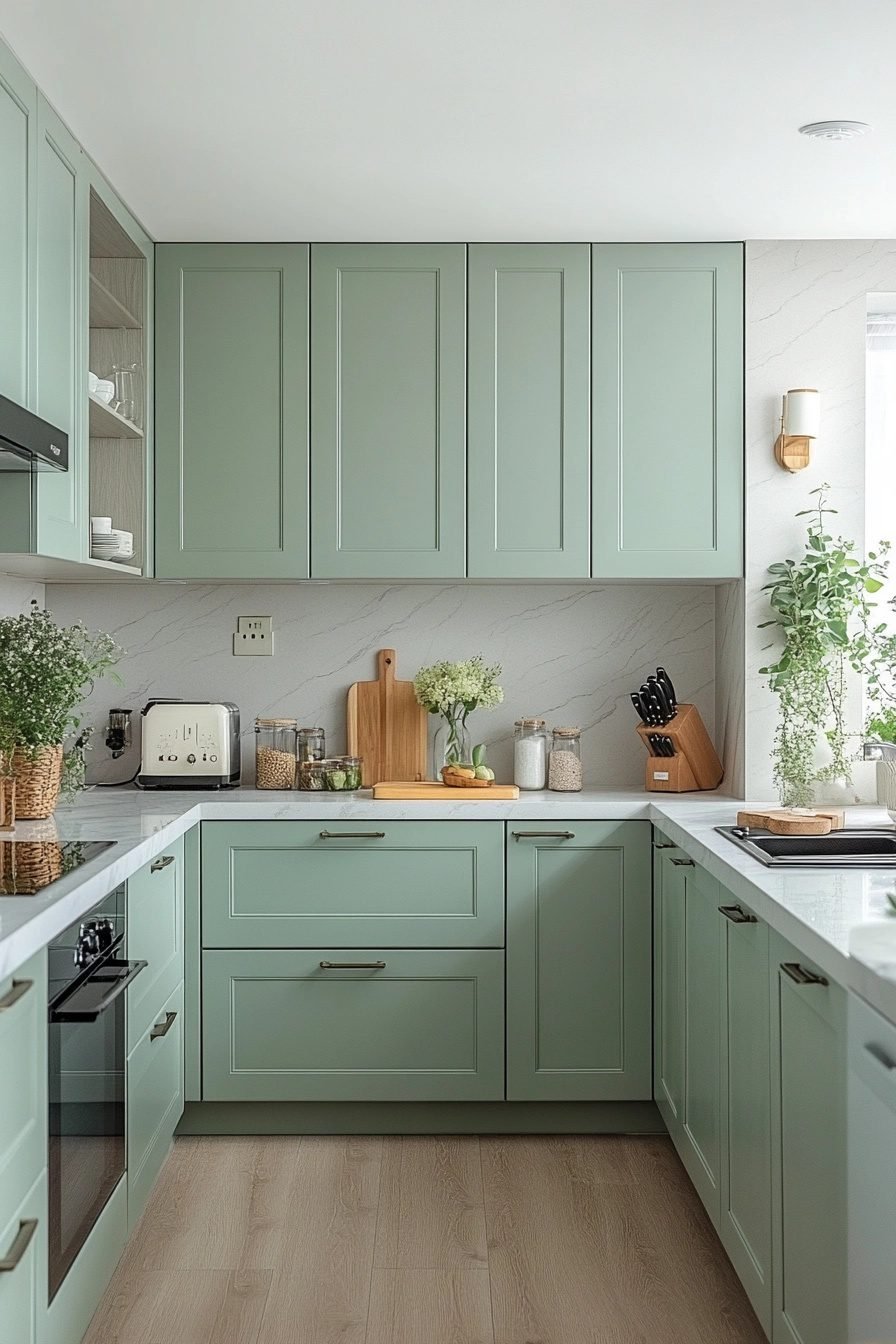 29 Green Kitchen Designs To Add A Touch Of Elegance And Freshness ...