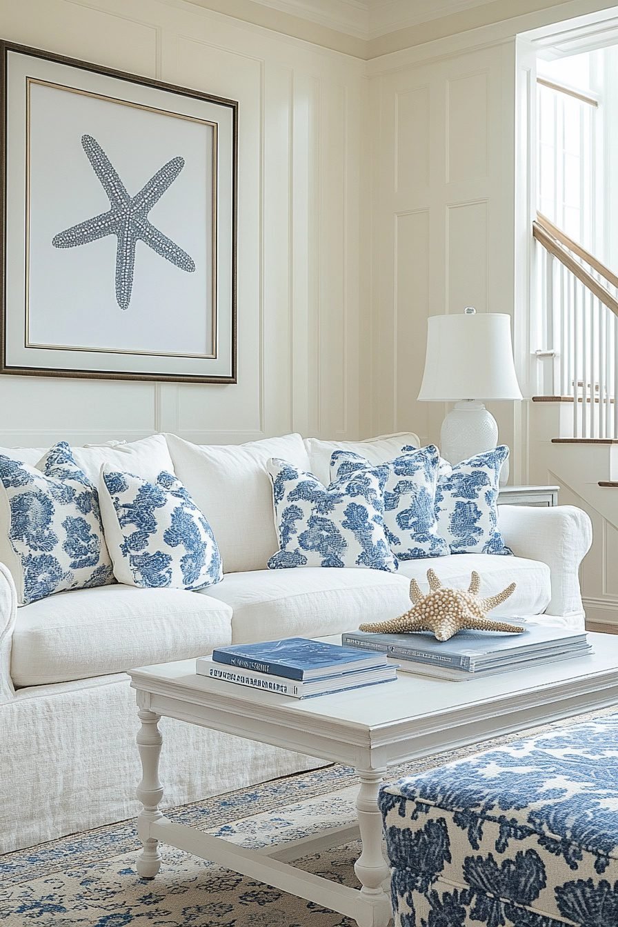 29 Coastal Preppy Living Room Decor Ideas To Infuse Your Space With ...