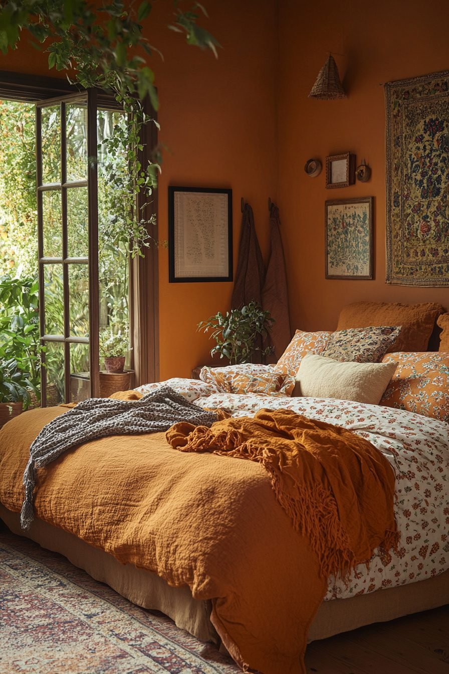 29 Orange Boho Bedroom Ideas For Creating A Playful And Vibrant Space ...