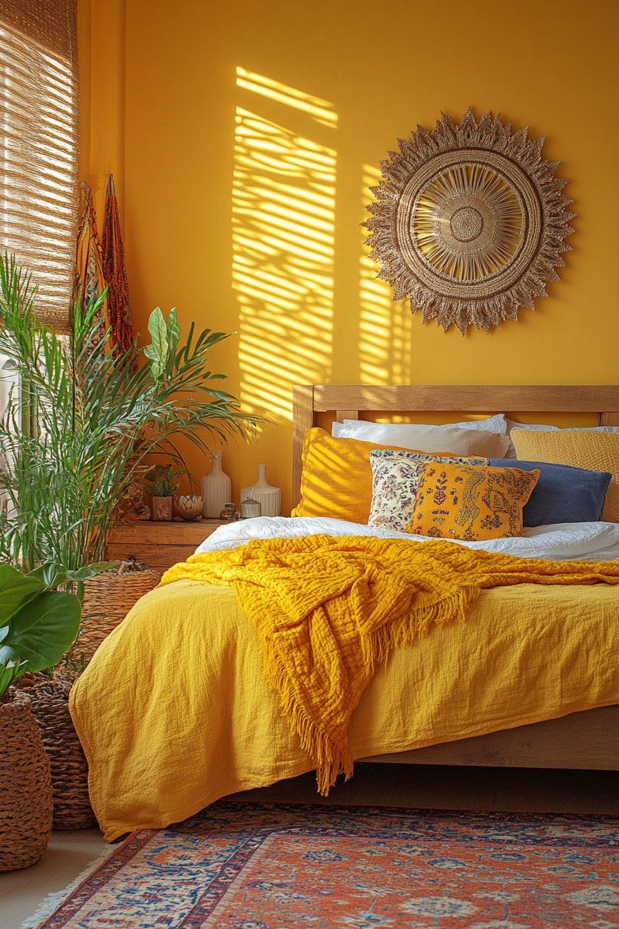 29 Yellow Boho Bedroom Ideas To Bring Bold And Beautiful Hues To Your ...