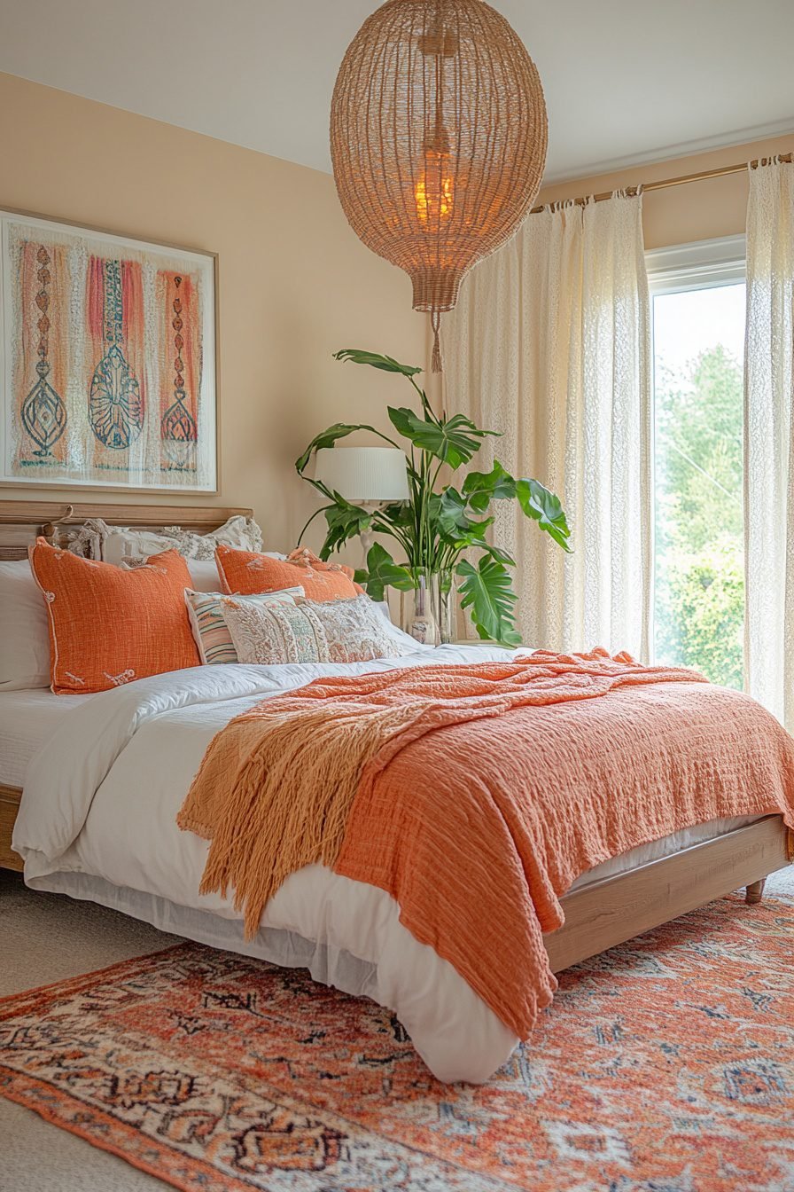 29 Orange Boho Bedroom Ideas For Creating A Playful And Vibrant Space ...