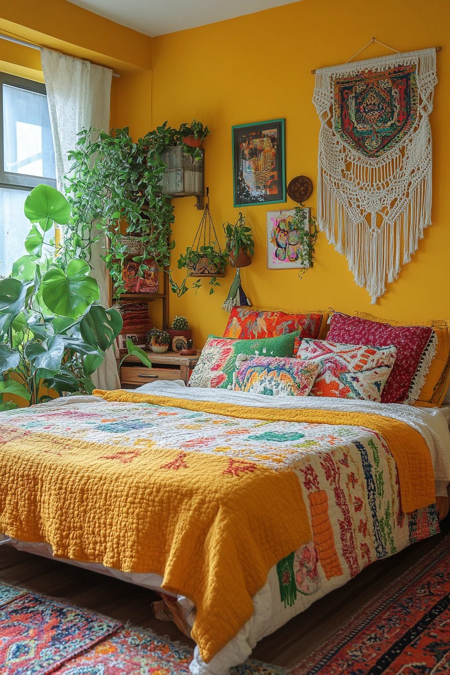 29 Yellow Boho Bedroom Ideas To Bring Bold And Beautiful Hues To Your ...