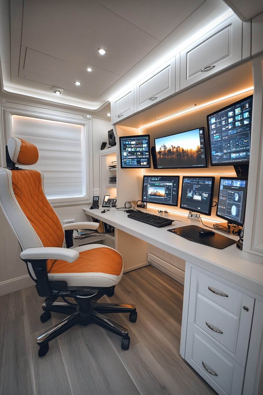 29 Small Cabin Office Ideas For Organizing Your Work Space In A Tiny ...