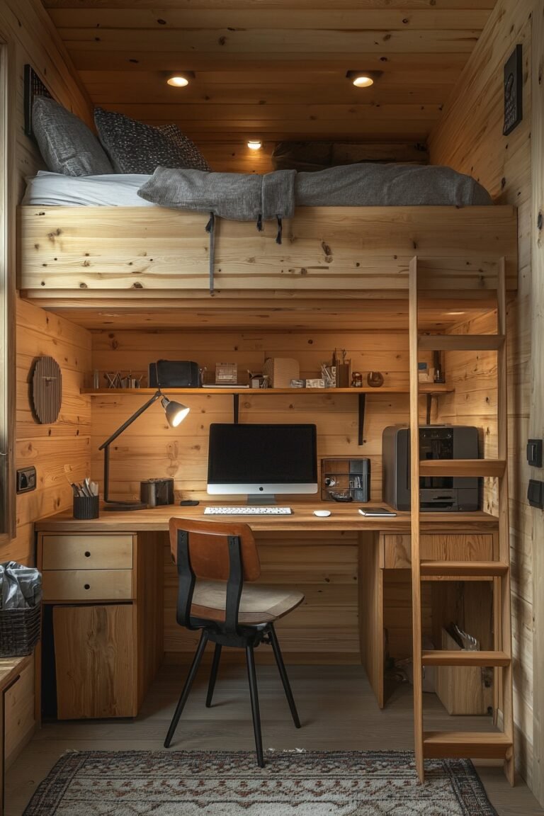 29 Small Cabin Office Ideas For Organizing Your Work Space In A Tiny ...