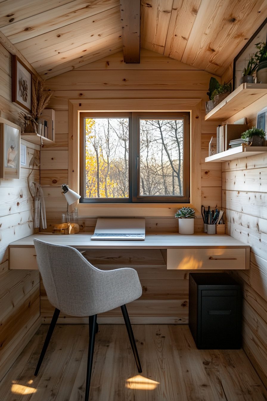29 Small Cabin Office Ideas For Organizing Your Work Space In A Tiny ...