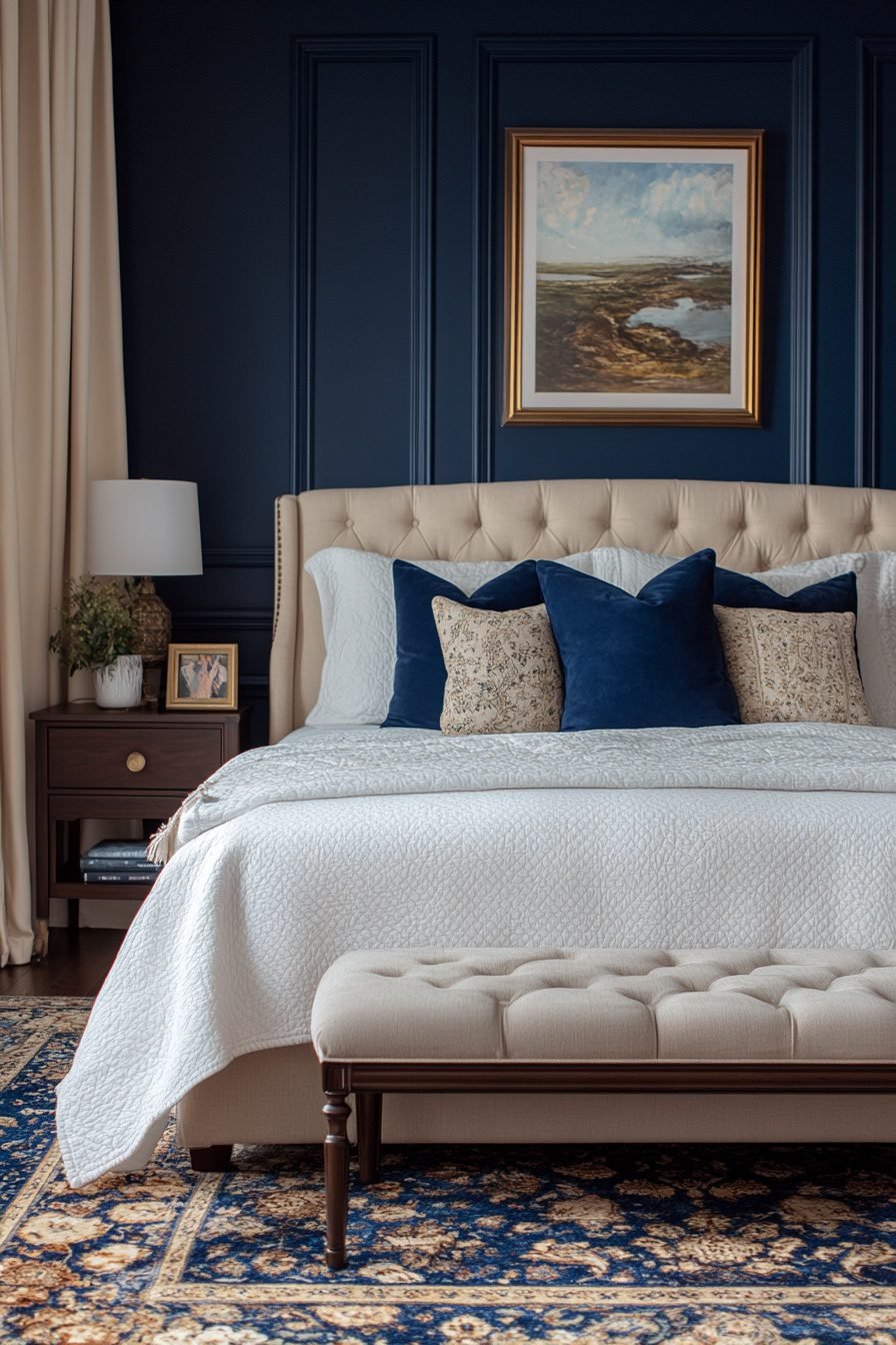 29 Navy Blue Boho Bedroom Ideas For Creating A Peaceful And Inviting ...