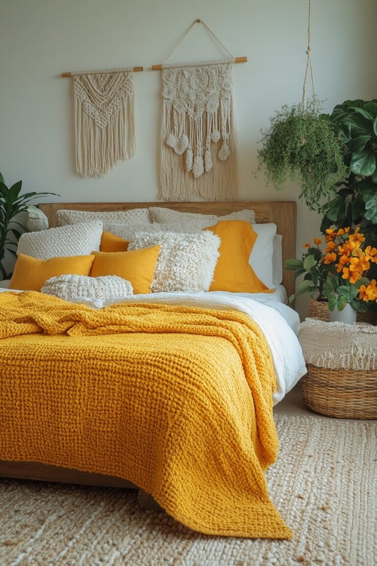 29 Yellow Boho Bedroom Ideas To Bring Bold And Beautiful Hues To Your ...