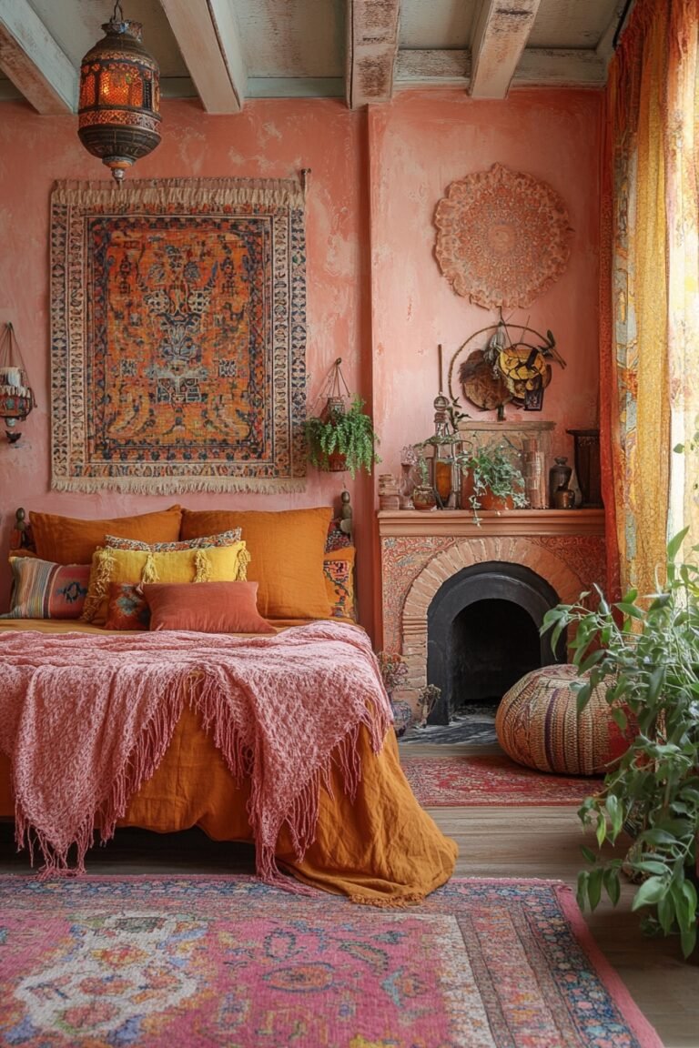 29 Orange Boho Bedroom Ideas For Creating A Playful And Vibrant Space ...
