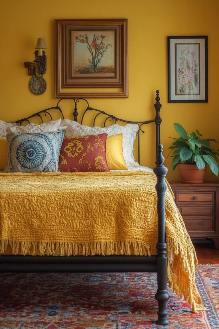 29 Yellow Boho Bedroom Ideas To Bring Bold And Beautiful Hues To Your ...