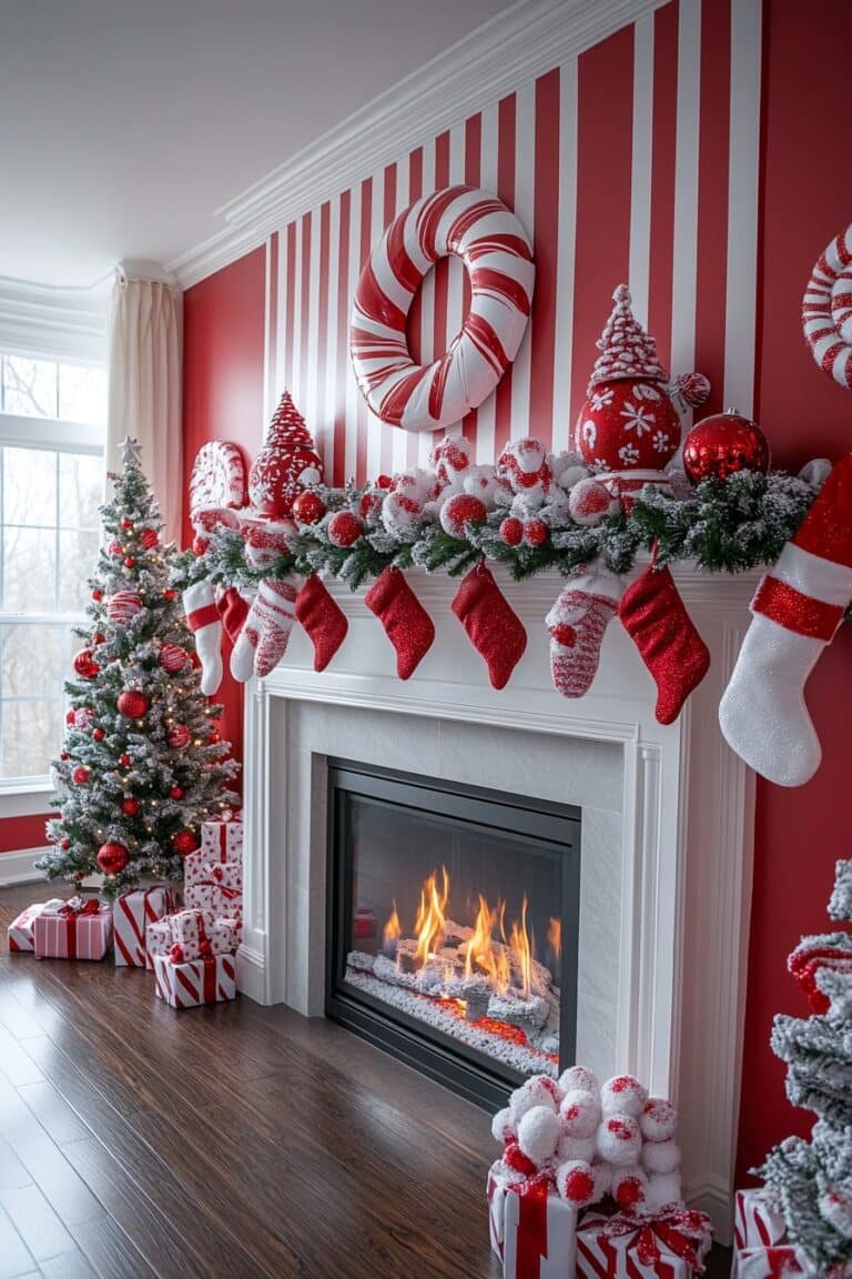 29 Fireplace Christmas Decorations For A Picture-Perfect Holiday ...
