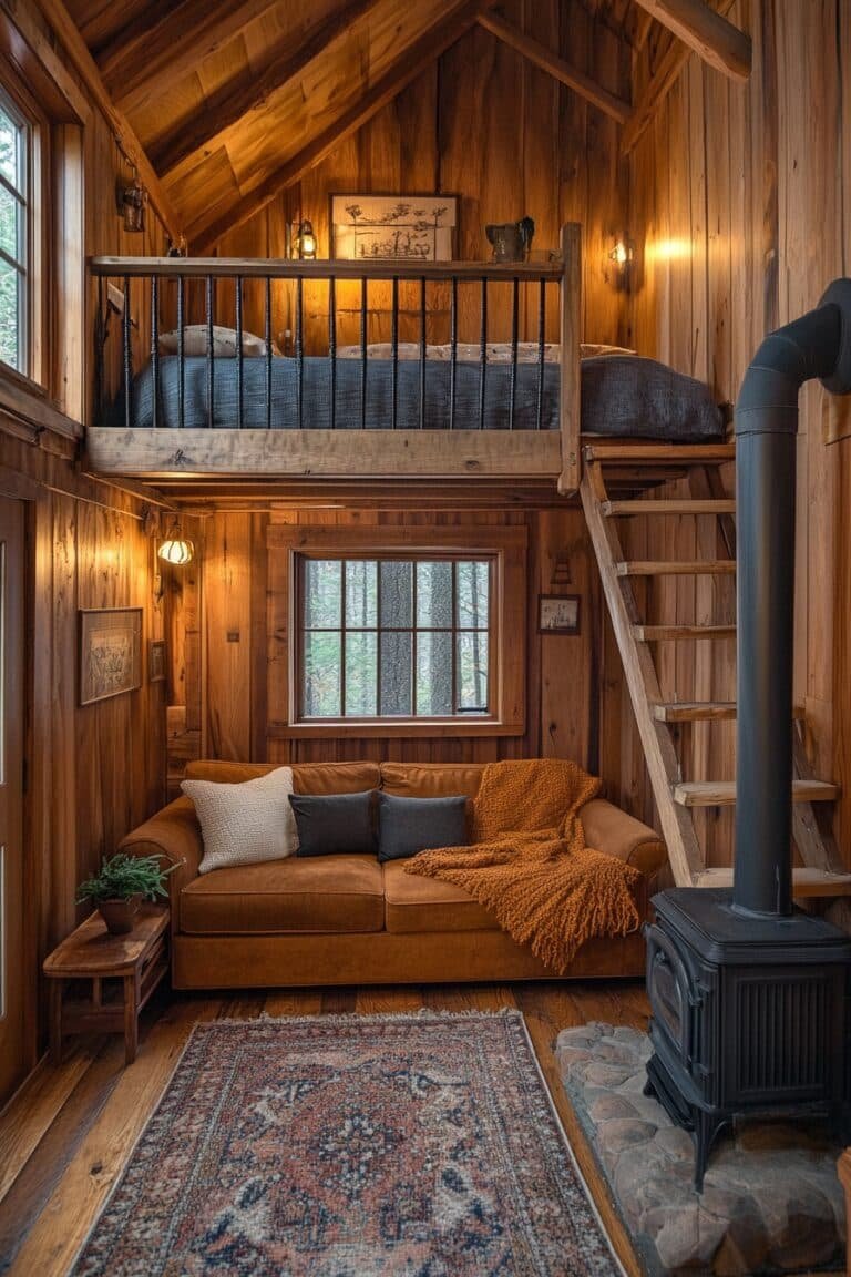 29 Small Cabin Interior With Loft Ideas For A Stylish And Efficient ...